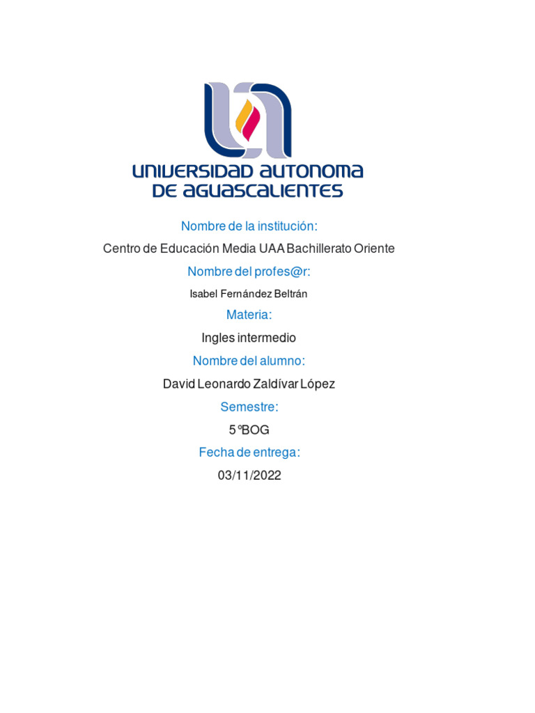 Centro de Educación Media UAA Bachillerato Oriente | PDF