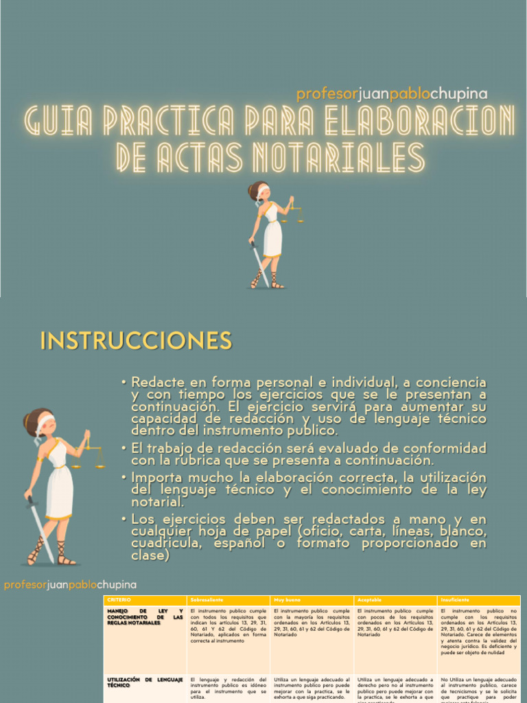 Guia para La Elaboracion de Actas Notariales (Refuerzo) 2024 | PDF ...