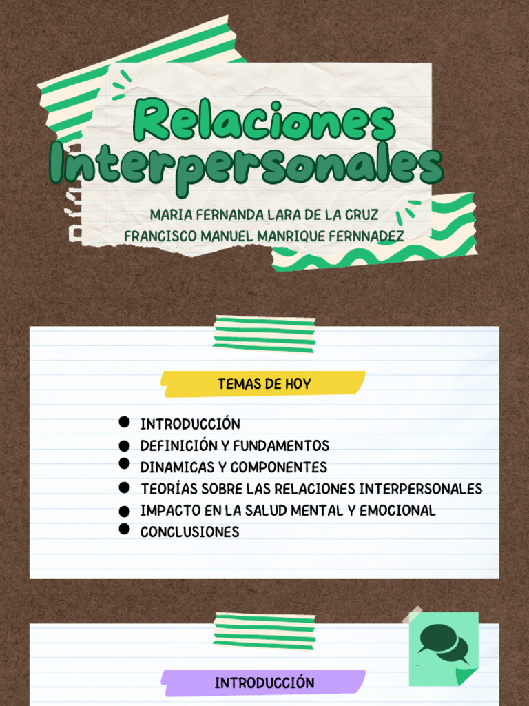 Relaciones Interpersonales | PDF | Relaciones interpersonales | Las ...
