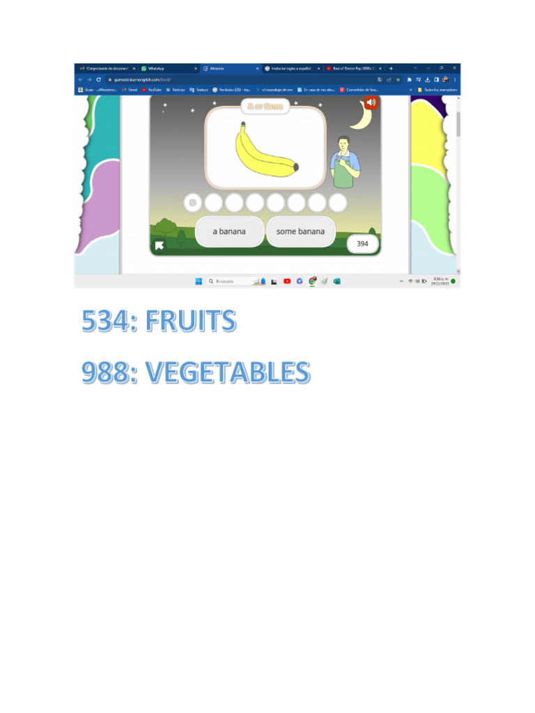 Play Fruits | PDF