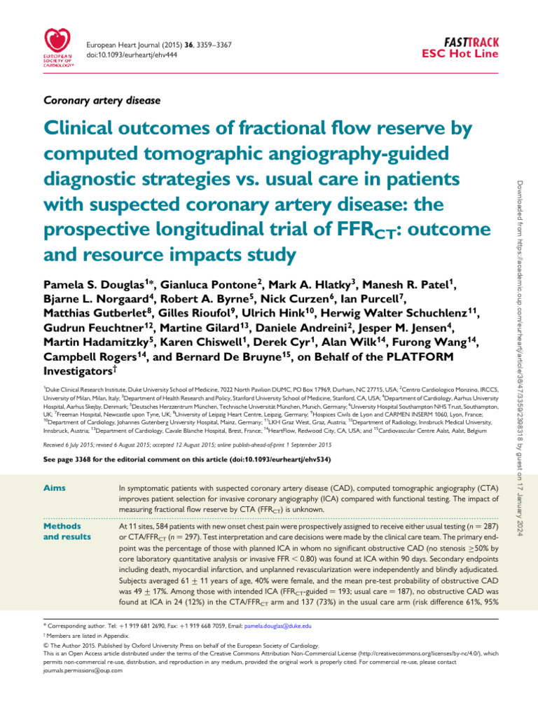 ESC Hot Line: European Heart Journal (2015) 36, 3359-3367 Doi:10.1093/eurheartj/ehv444 | PDF ...