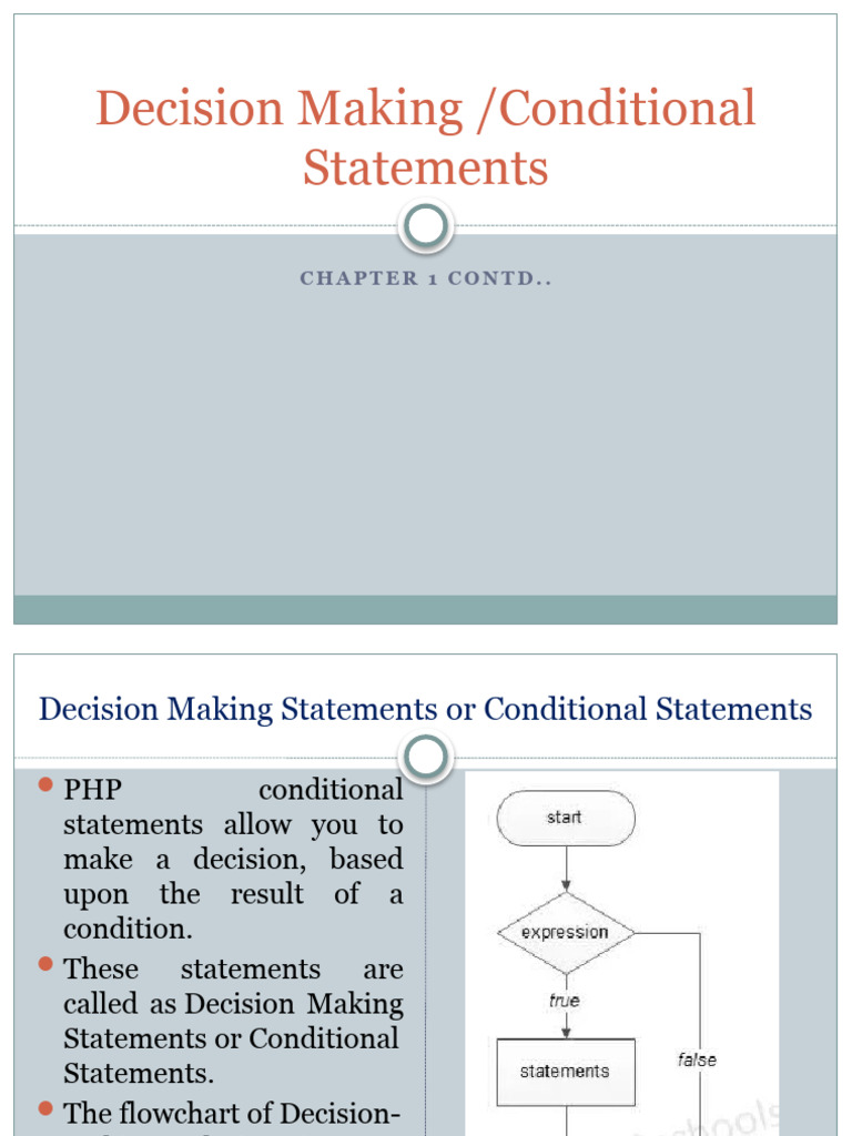 Decision Making | PDF | Control Flow | Php