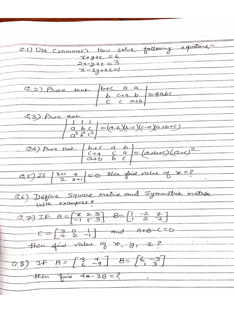 Maths Test Questions | PDF