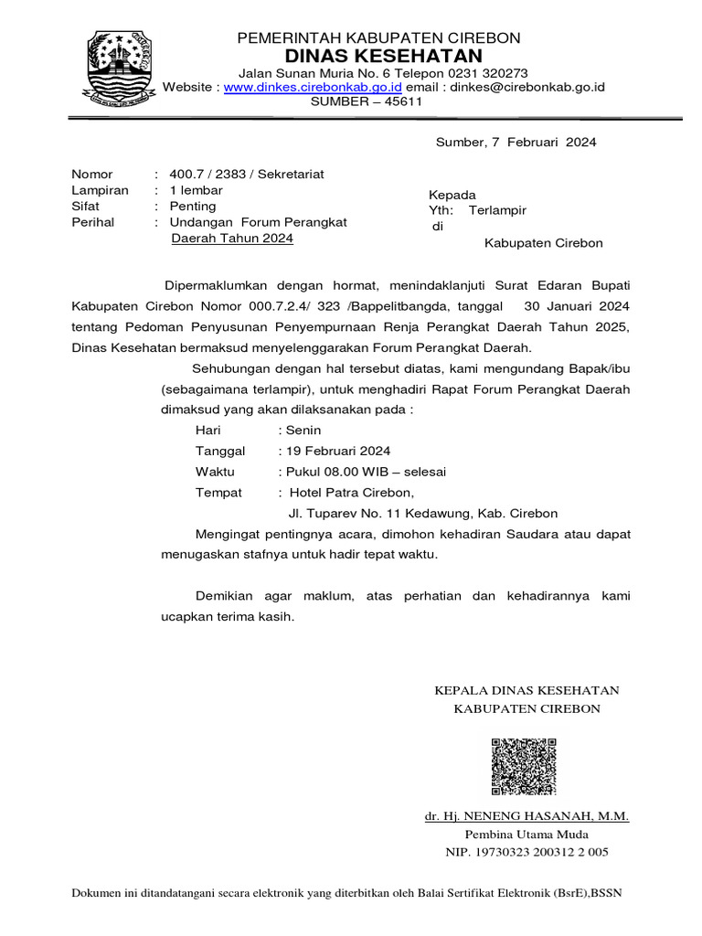 Surat Undangan Forum Perangkat Daerah 2024 New_signed | PDF