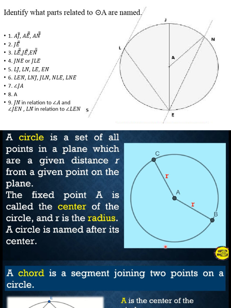 Chord C Angle and Arc | PDF | Circle | Perpendicular