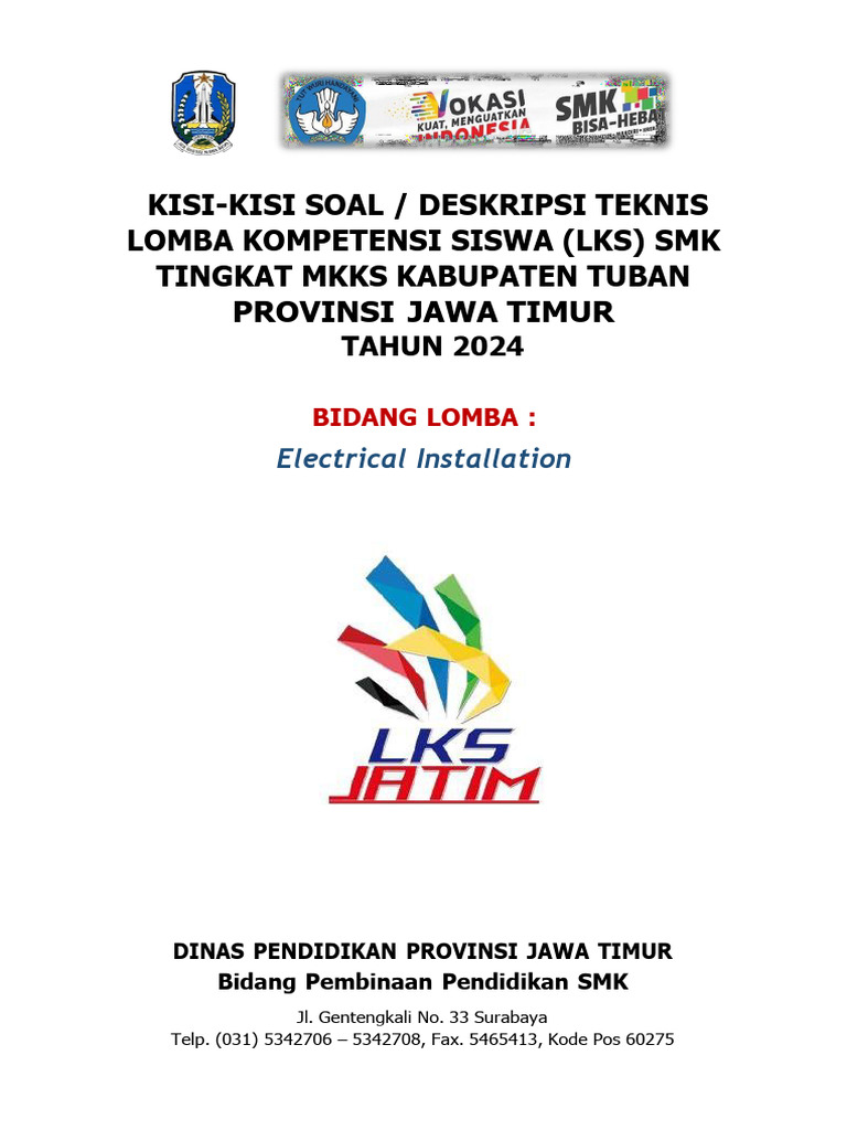 Kisi-Kisi LKS Electrical 2024 Tuban | PDF