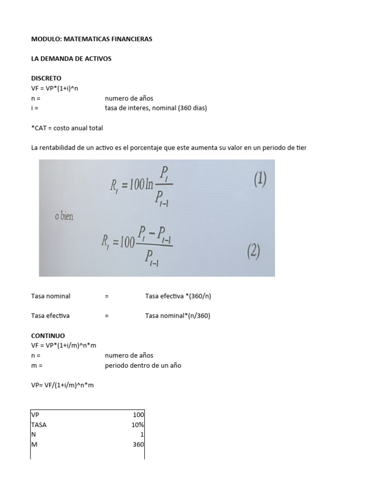 Modulo Mate Financiera | PDF | Interés | Tasas de interés