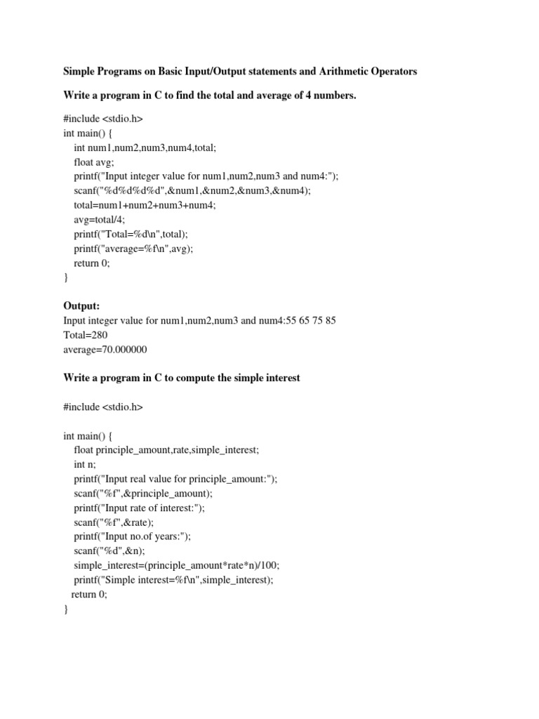 First Year Itp Practise Programs 10 1 24 For Internal Lab Pdf Pointer Computer Programming