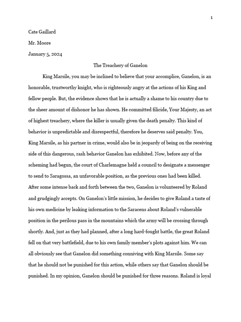 JA3 SongOfRoland Gaillard | PDF