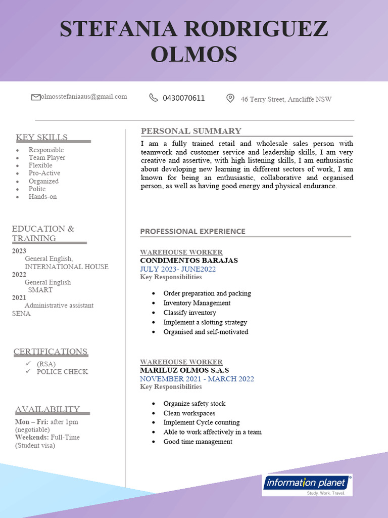 CV Pick - Packer | PDF