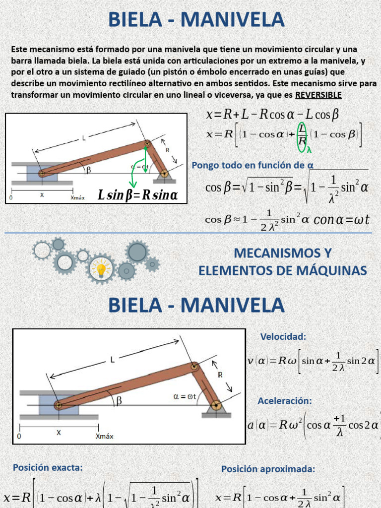 Biela - Manivela | PDF | Pistón | Física Aplicada e Interdisciplinaria