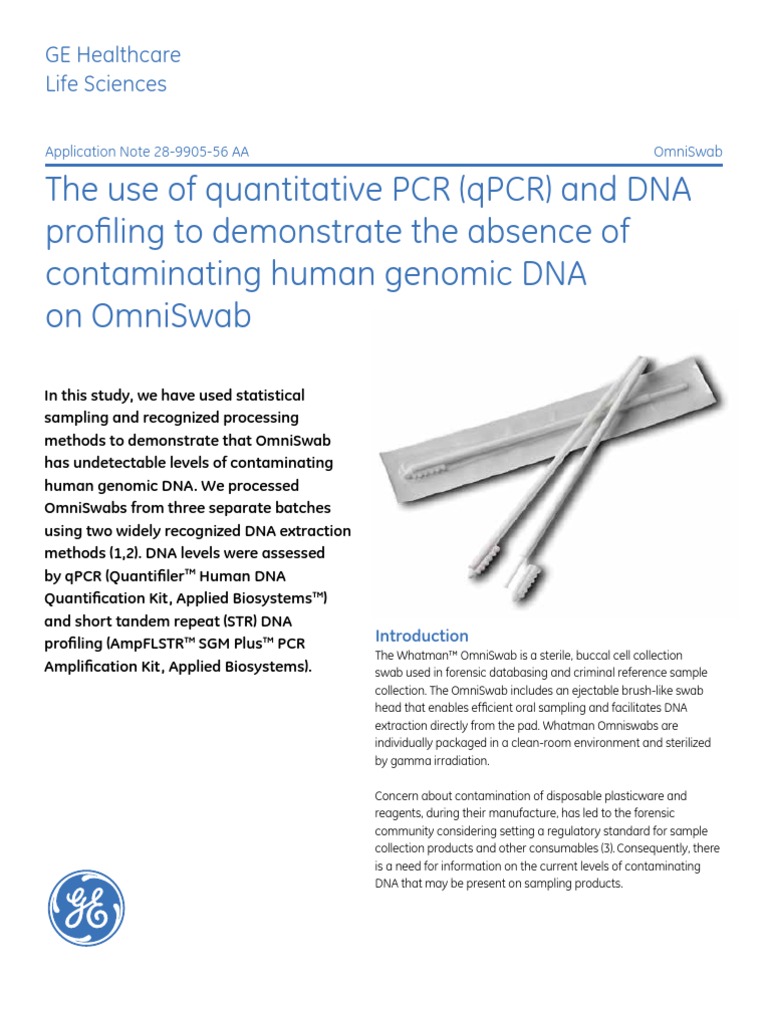 4727 Whatman DNA - OmniSwab Appnote - v15 | PDF | Microsatellite ...