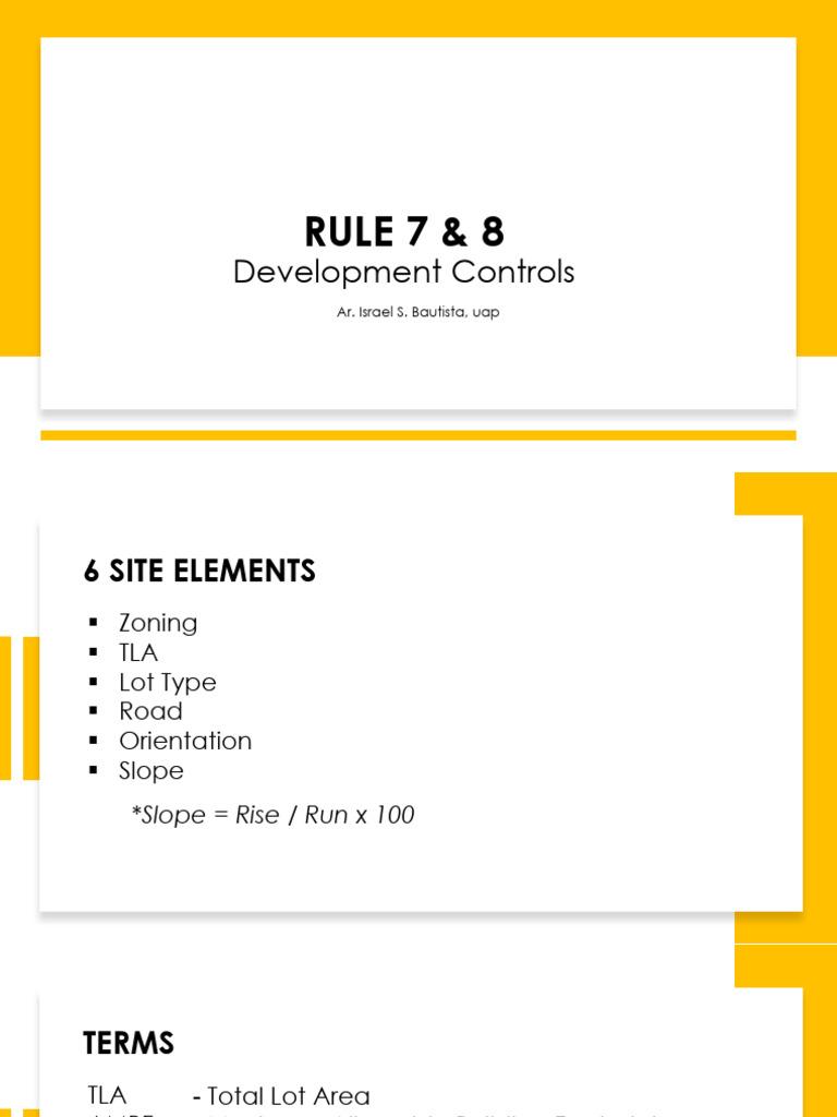 Rule 7 8 Development Controls | PDF