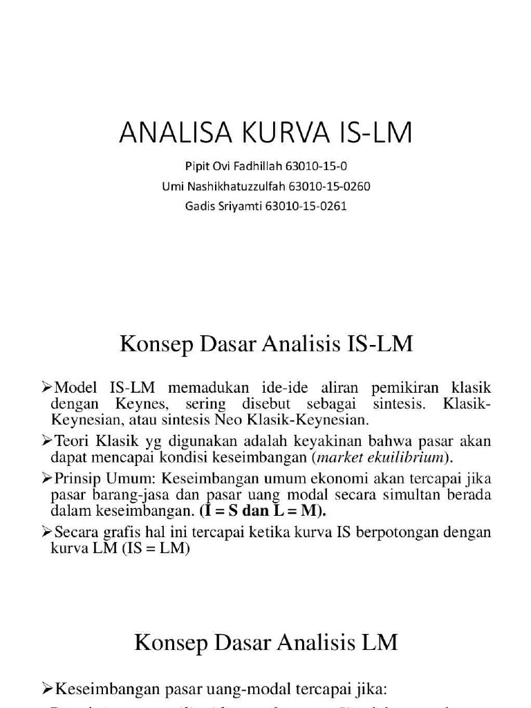 Analisa Kurva Islm | PDF