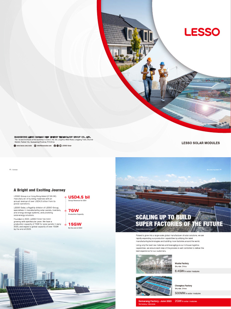 Datasheets Lesso - 550 WP | Download Free PDF | Solar Power | Power Station