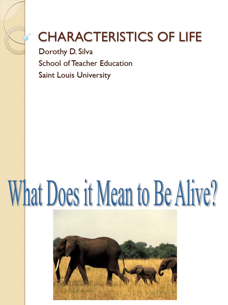 3 characteristics-of-life | PDF | Organisms | Cell (Biology)