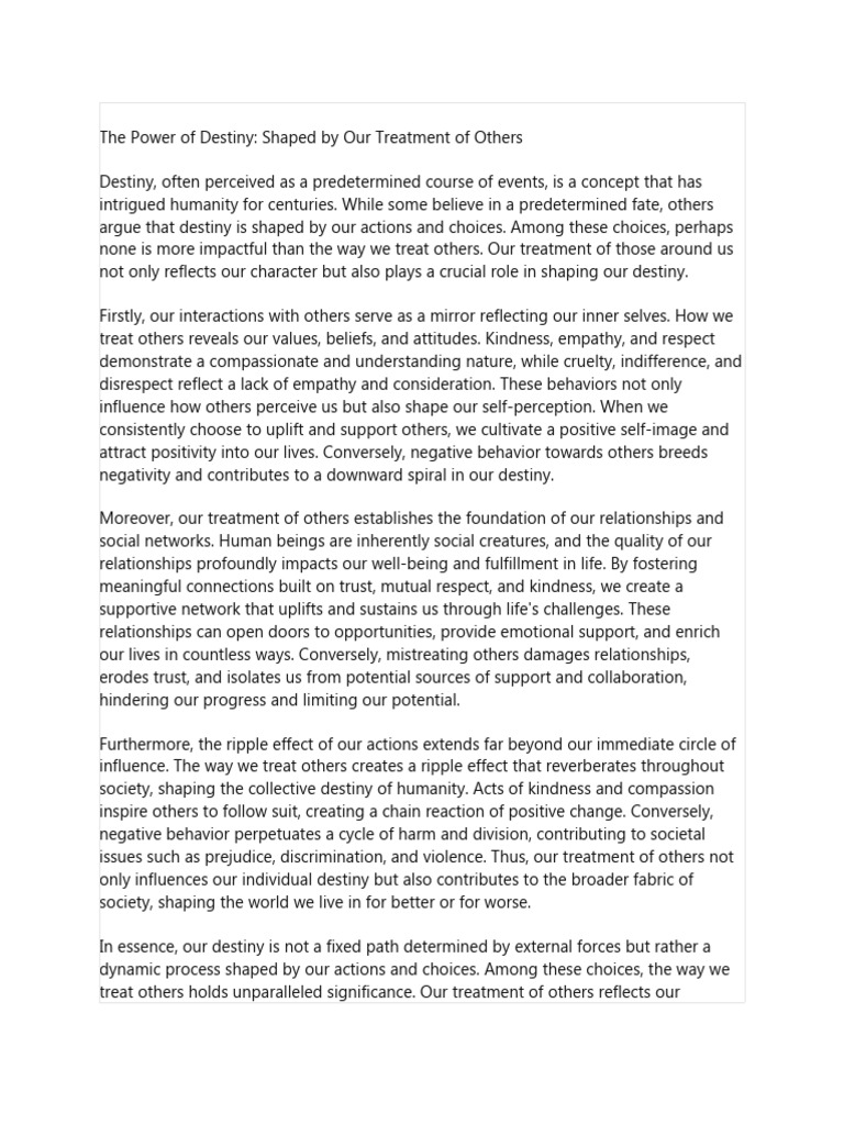 The Power of Destiny | PDF | Destiny | Empathy