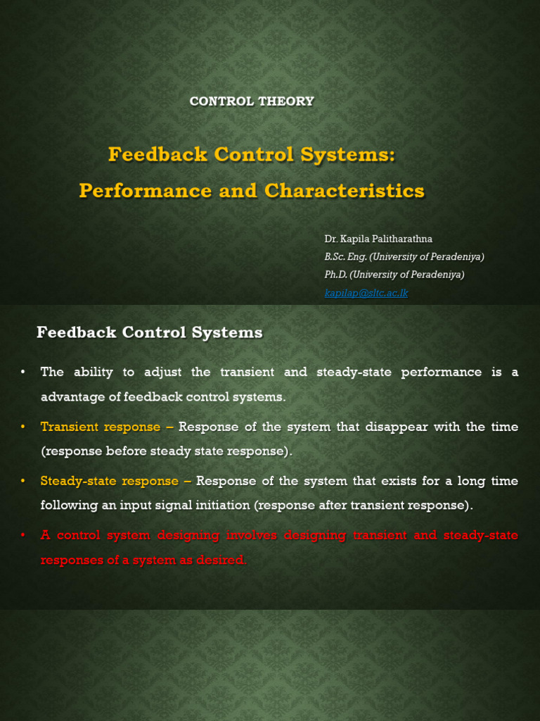 Lecture 3 | PDF | Damping | Control Theory