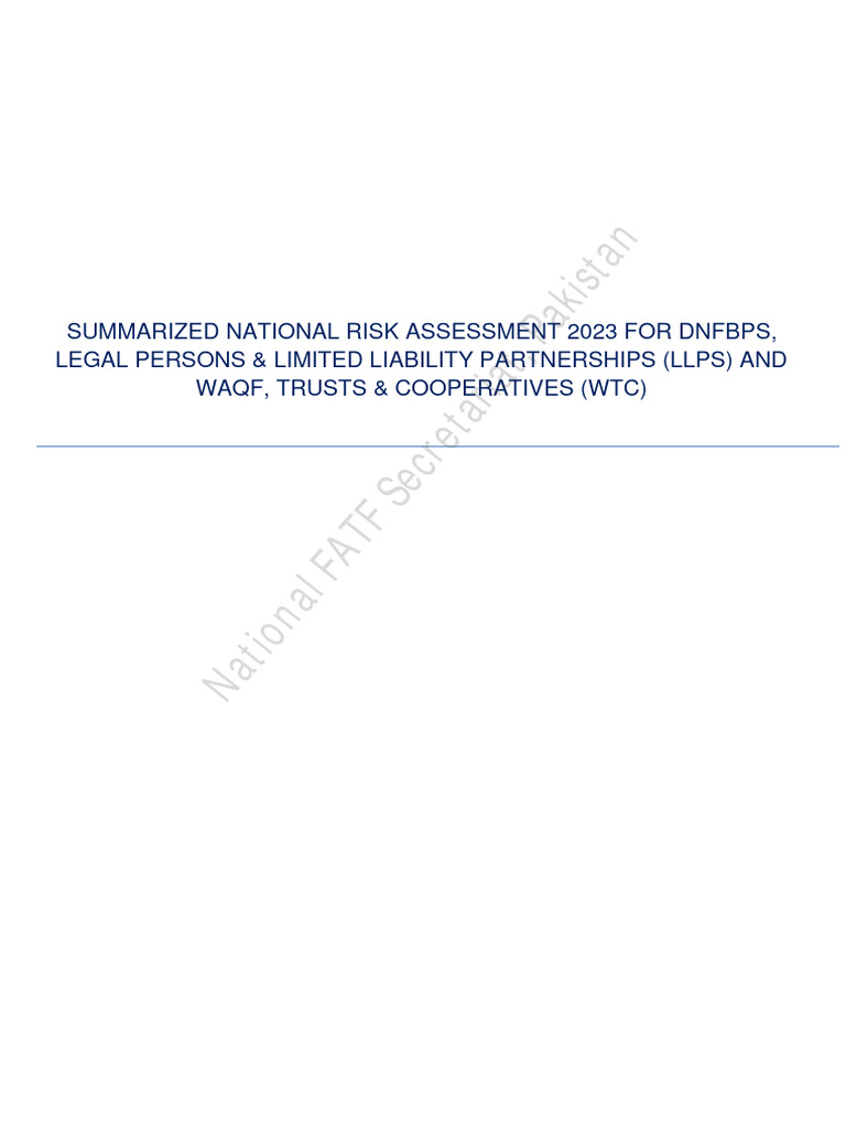 NRA 2023 Summarized Version | PDF | Money Laundering | Terrorism Financing