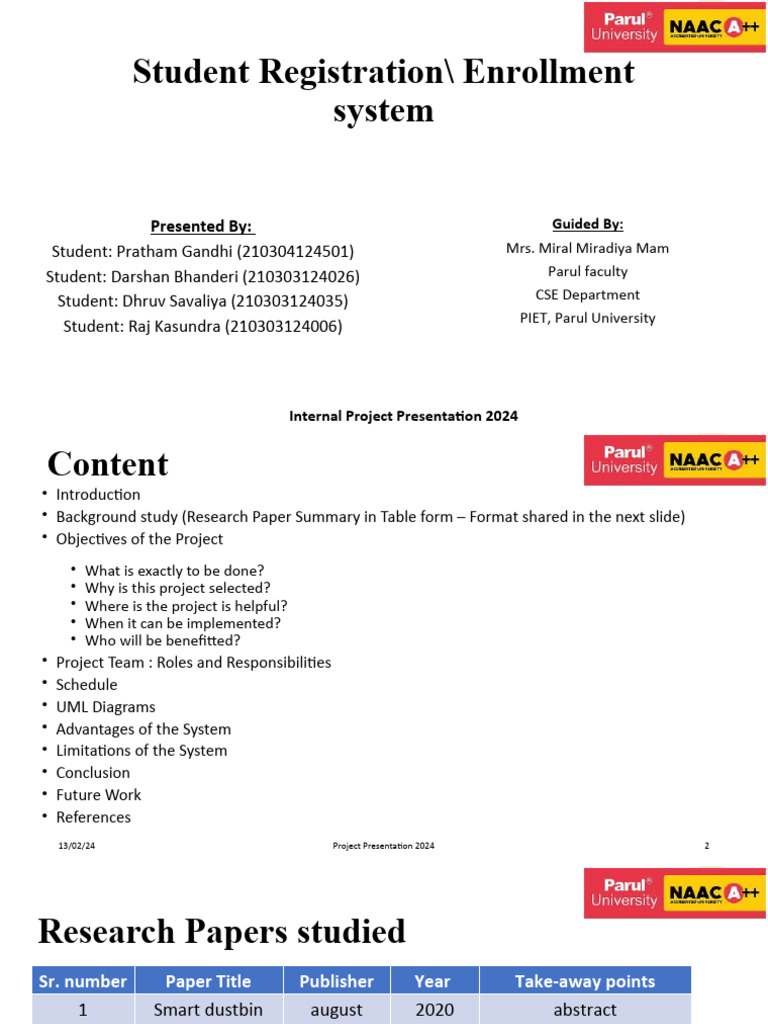 Final PPT Student Enrollment System | PDF | Computing | Information Technology