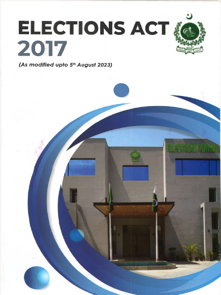 Updated Elections Act 2017-231011-105435 | PDF | Voting | Elections