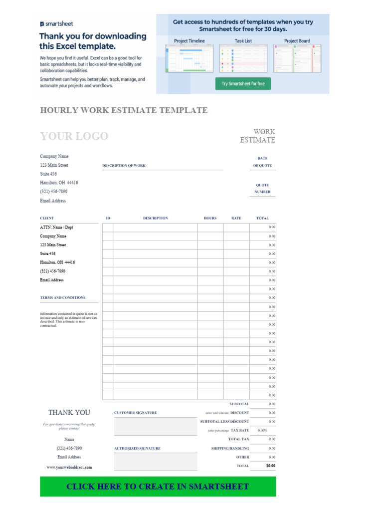 IC Hourly Work Estimate 10885 | PDF | Business