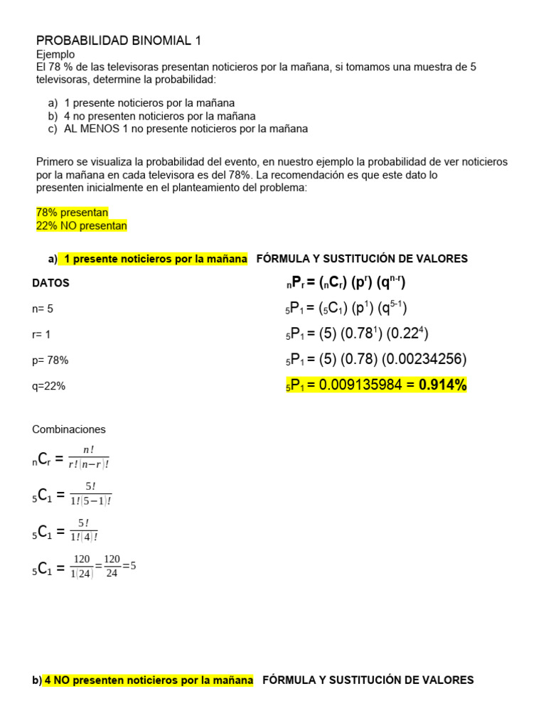 18 Ejercicio Probabilidad Binomial | PDF | Probabilidad | Matemáticas
