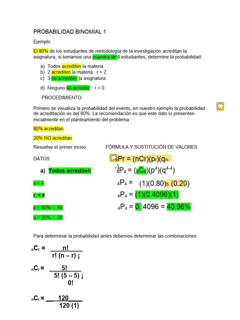2ejercicios Probabilidad Binomial | PDF | Probabilidad | Matemáticas