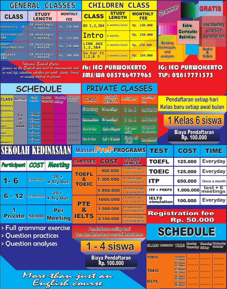 Brosur IEC | PDF | Test Of English As A Foreign Language | Qualifications