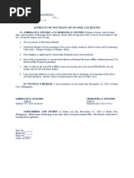 Affidavit of Non Filing of Income Tax | PDF | Affidavit | Payments