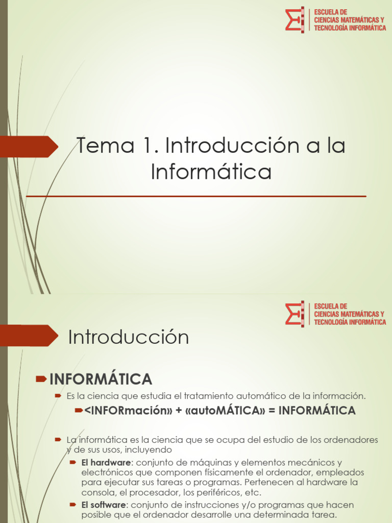 Tema1_Introduccion | PDF | Lenguaje de programación | Programa de computadora
