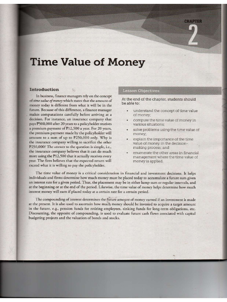 Time Value of Money (FINANCIAL MANAGEMENT) | PDF