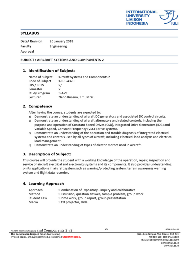 Acr2 Syl | PDF | Avionics | Aircraft Flight Control System