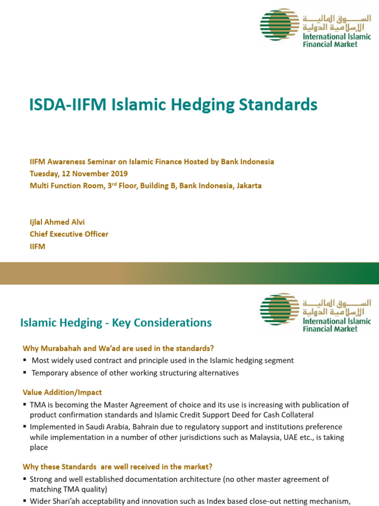 ISEF - 2019 - ISDA IIFM Hedging Standards Ijlal A Alvi IIFM | Download ...
