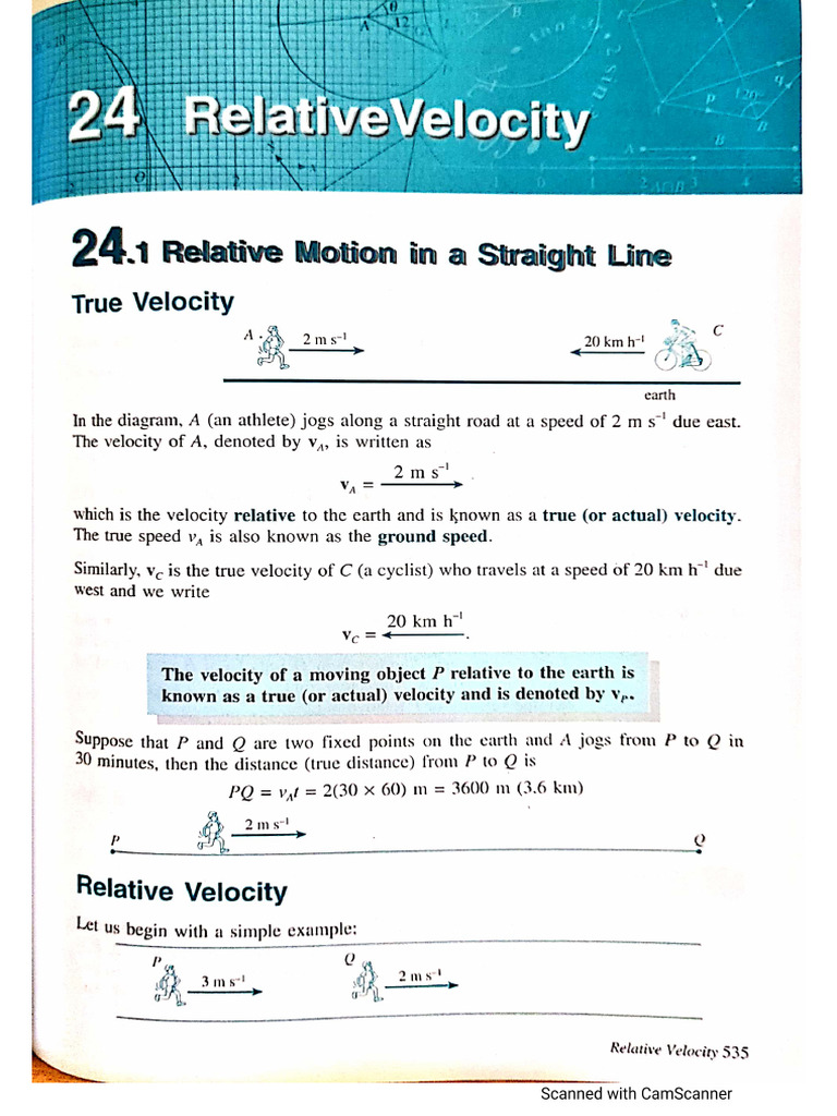 Chapter 24 Relative Velocity | PDF