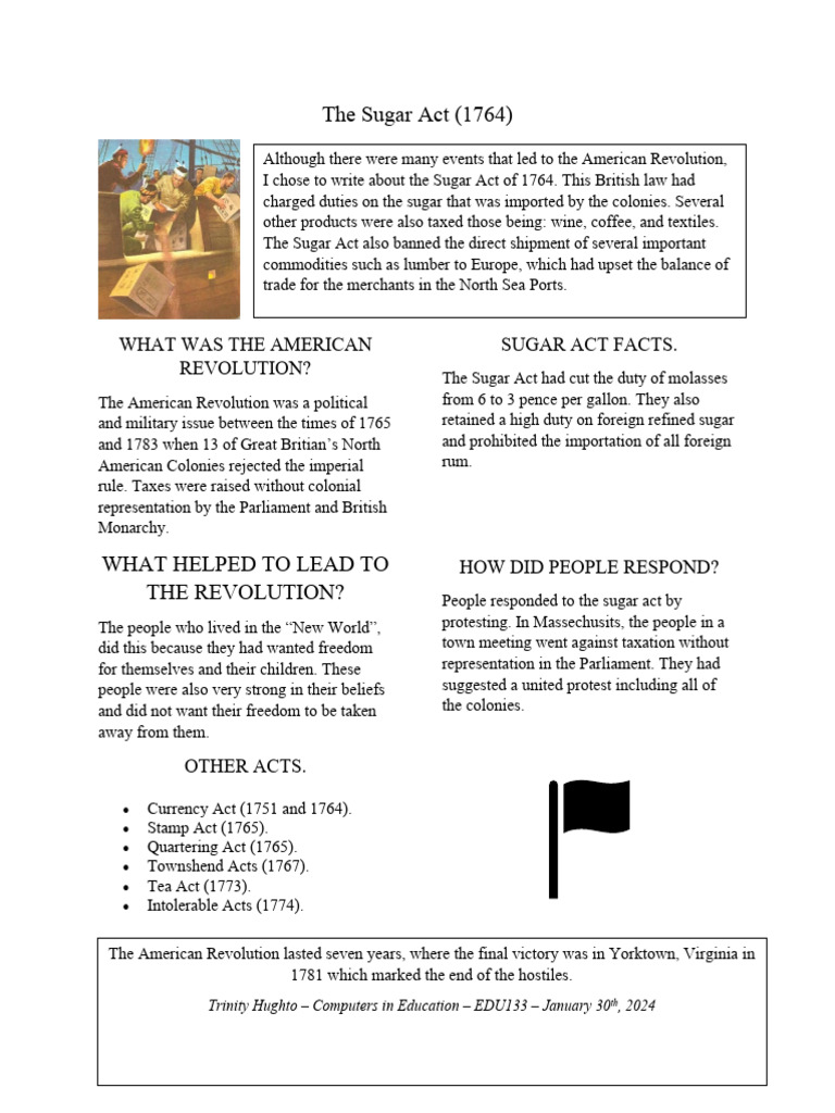 Impact of the Sugar Act on Revolution | PDF