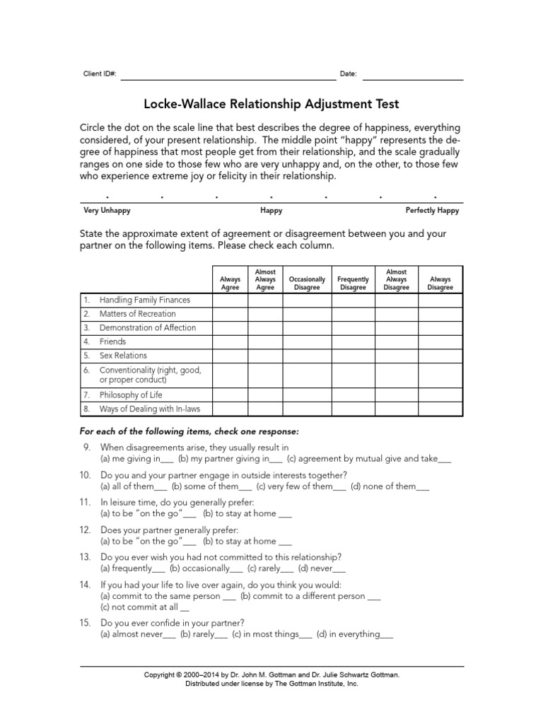 Couples Questionnaire | PDF | Romance (Love) | Divorce