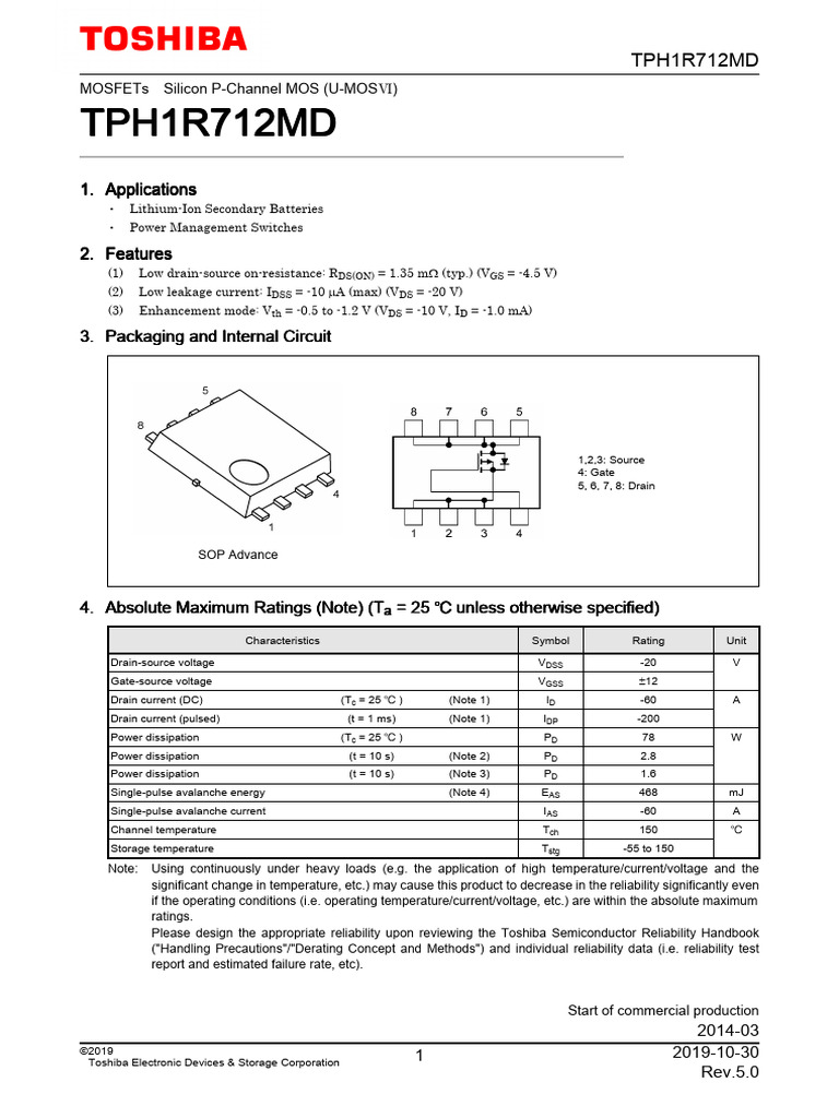 8 Pin Mosfet | Download Free PDF | Mosfet | Field Effect Transistor