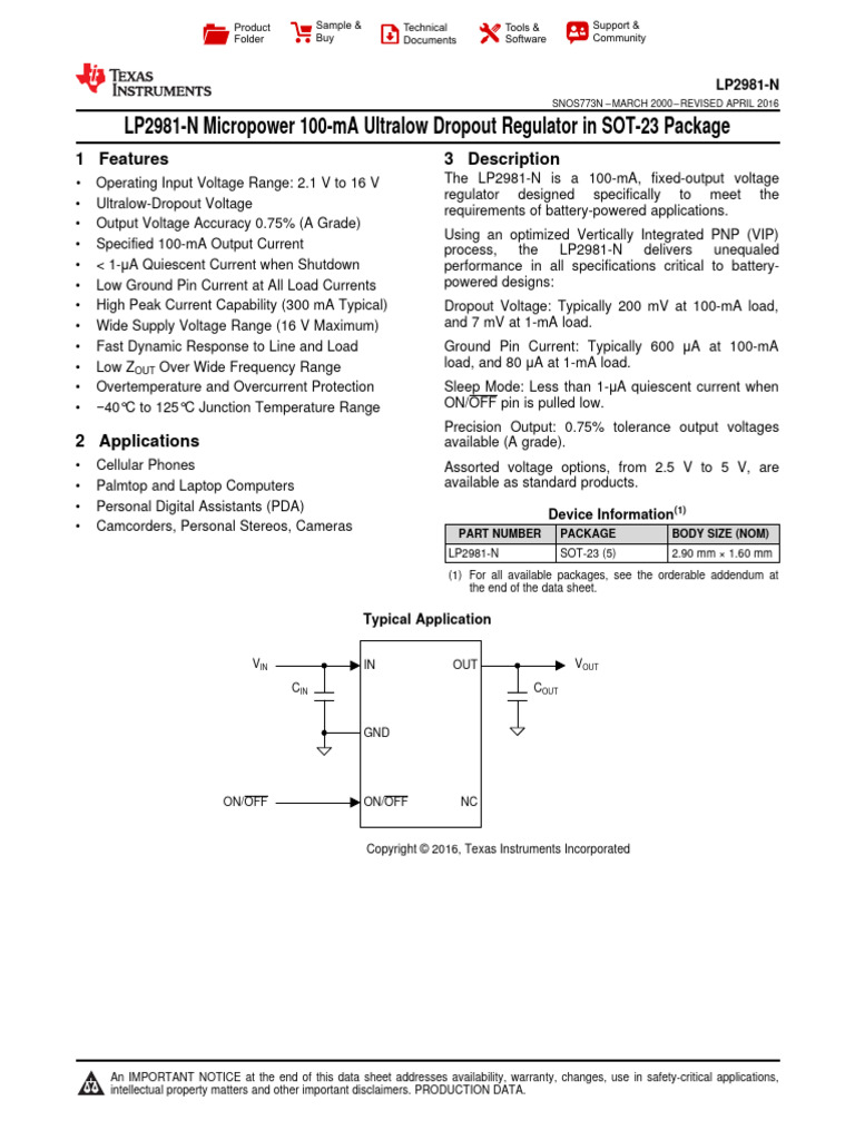Ultra Low Drop Out Regulator L04B | PDF | Capacitor | Electronic Circuits