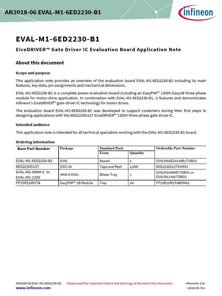 Infineon Eval M1 6ed2230 B1 Applicationnotes V01 06 En Pdf Power Supply Electrostatic