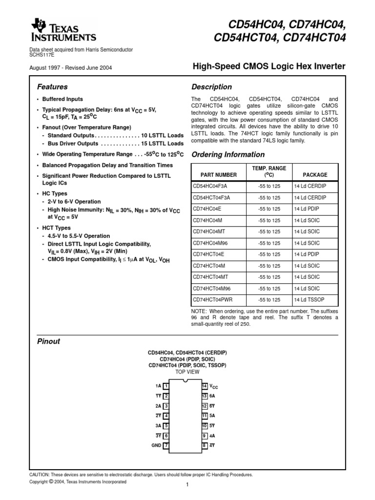 Sn7404 NOT Gate] | PDF | Logic Gate | Integrated Circuit