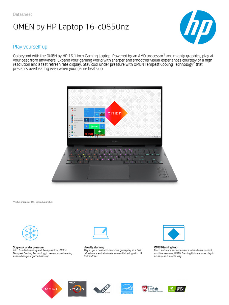 OMEN by HP Laptop 16-c0850nz: Play Yourself Up | PDF | Laptop | Wi Fi
