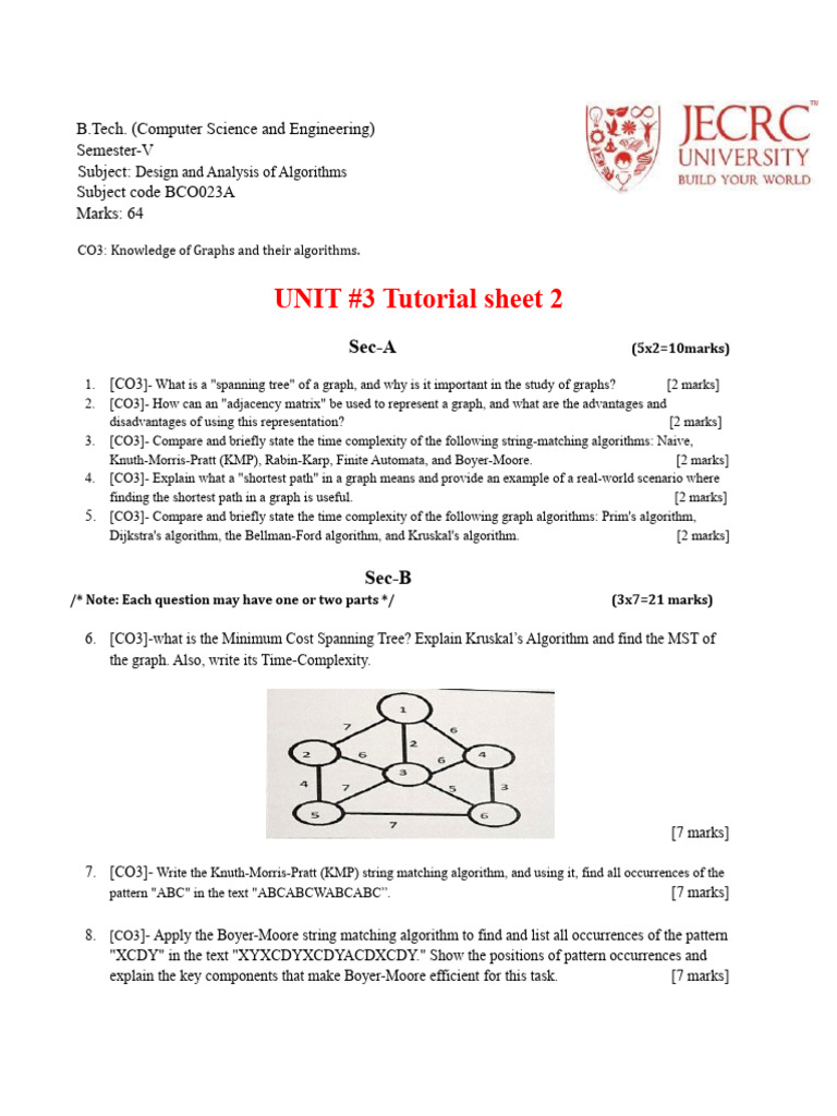 Daa Assignment 3 Tut 2 Pdf Computational Complexity Theory Computing