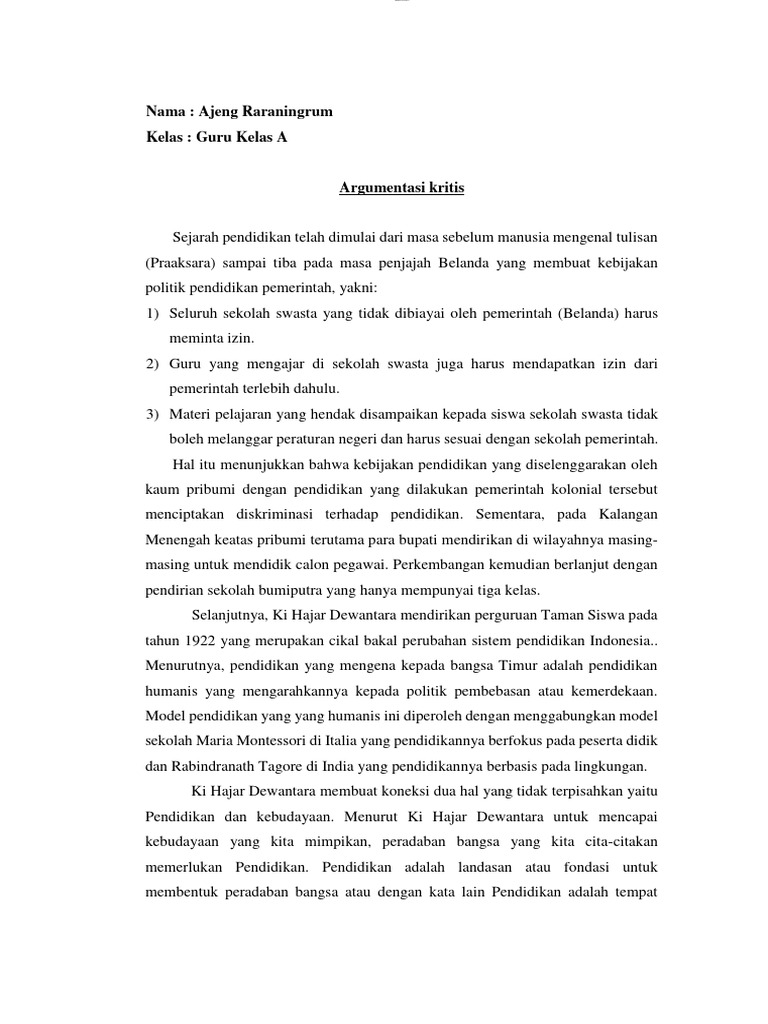 Pendidikan Humanis Ki Hajar Dewantara | PDF