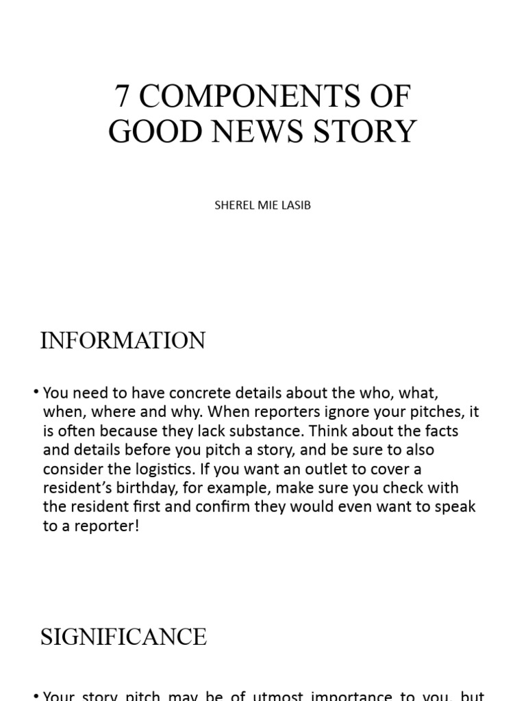 7 Key Elements of a Good News Story | PDF | News | Human Communication