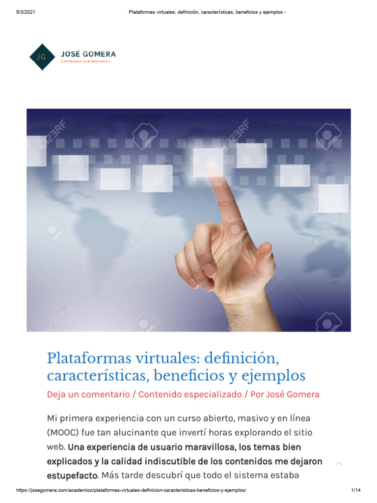 Plataformas Virtuales - Definición, Características, Beneficios y Ejemplos | Descargar gratis ...