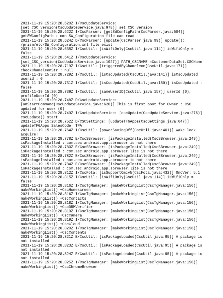 Csc Update Log Pdf Software Computing