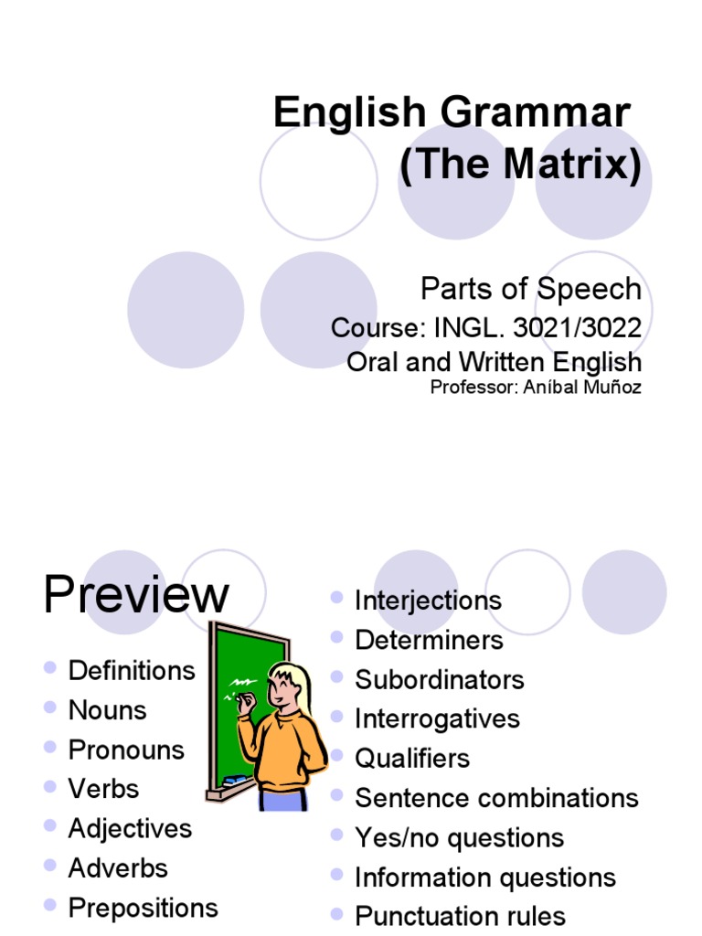 English Grammar The Matrix | PDF | English Grammar | Noun