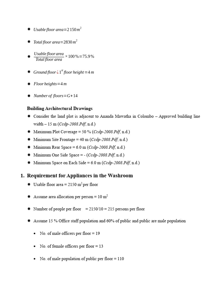 Usable Floor Area | PDF | Elevator | Stairs