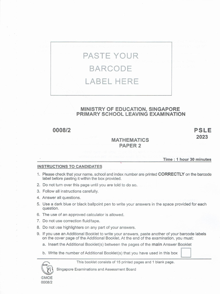 Psle 2023 Paper 2 | PDF